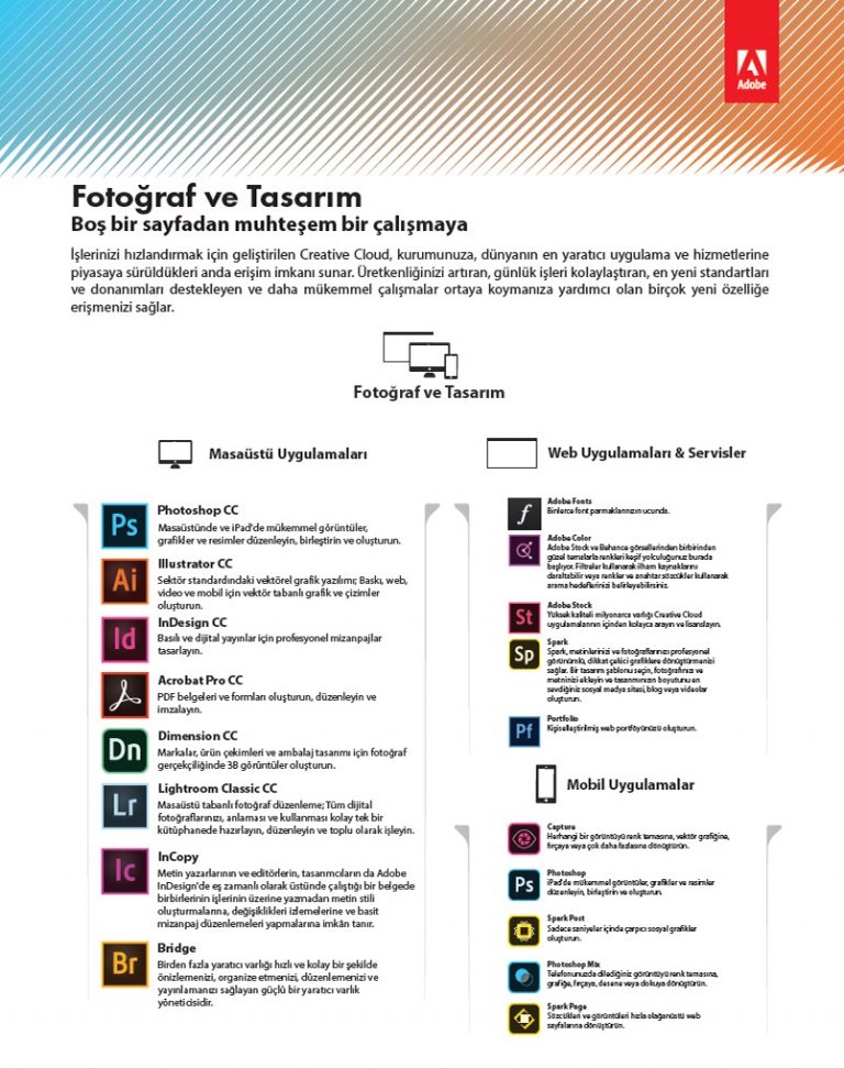 Adobe Creative Cloud Tüm Uygulamalar Lisansı Satın al